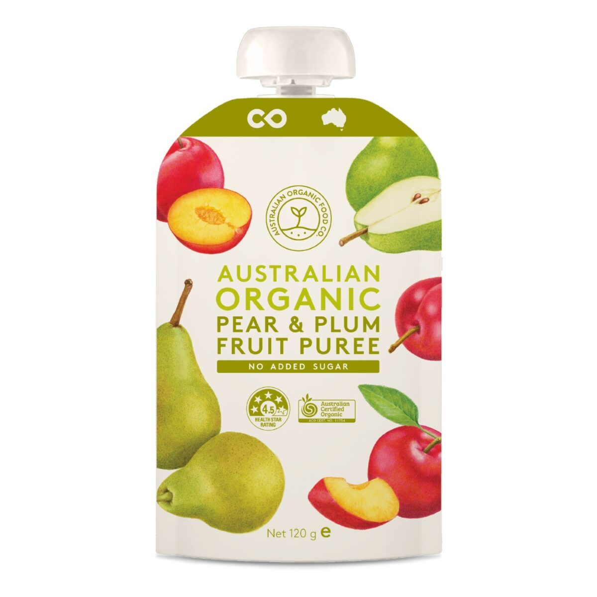 Australian Organic Food Co. Pear & Plum Fruit Puree 120g – The Little ...